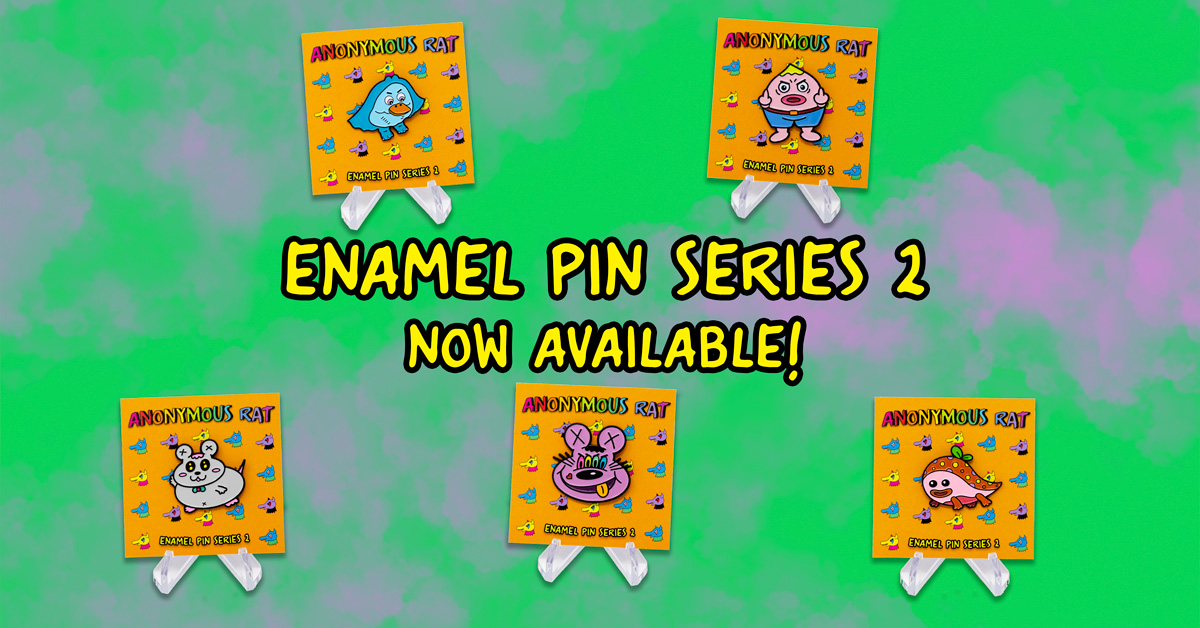 NEW RELEASE - ANONYMOUS RAT Enamel Pin Series 2 is now available ...